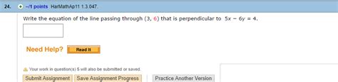 Solved Write The Equation Of The Line Passing Through 3 6