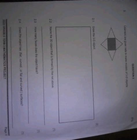 QUESTION 2 19 2 Learners Are Given Nets To StudyX