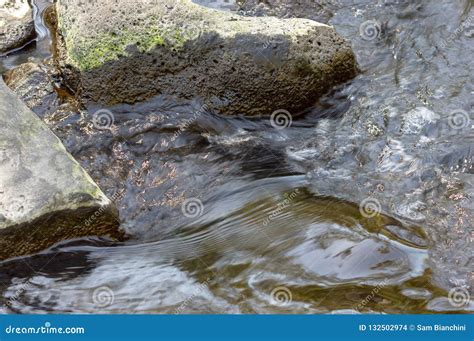 Smooth Water Flowing Over Rocks Stock Photo Image Of Green Water