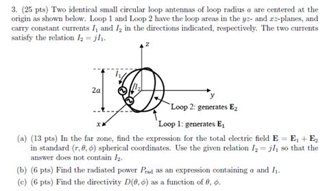 Solved 3 25 Pts Two Identical Small Circular Loop Ant