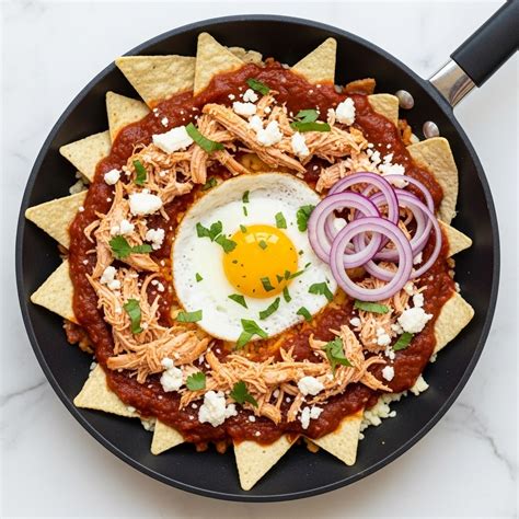 Spicy Chicken Chilaquiles With Fried Egg Irresistible Mexican Breakfast