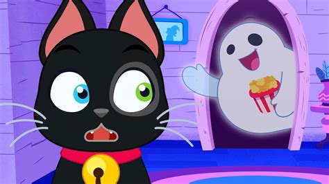 Среща на котката Мисифу с призрак Български приказки за деца Youtube