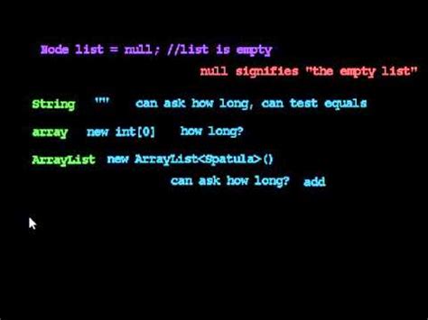 Linked Lists The Empty List Null YouTube