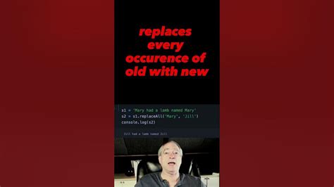 Replace All Occurances Of String In Javascript Javascript Shorts
