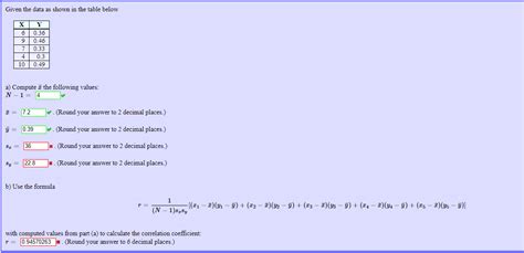 Solved Given The Data As Shown In The Table Below X 6 9 7 Y