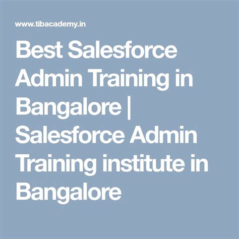 Best Salesforce Admin Training In Bangalore Salesforce Admin Training