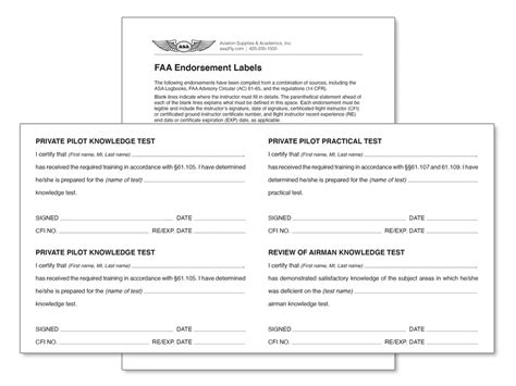 Endorsement Labels For Pilots In Training