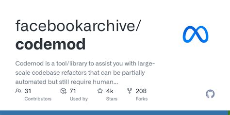 Github Facebookarchivecodemod Codemod Is A Toollibrary To Assist You With Large Scale