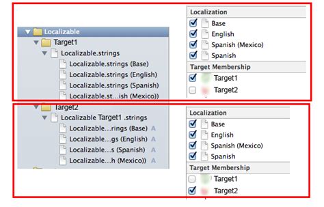 Ios Create Different Localizable Files For Every Target Stack Overflow