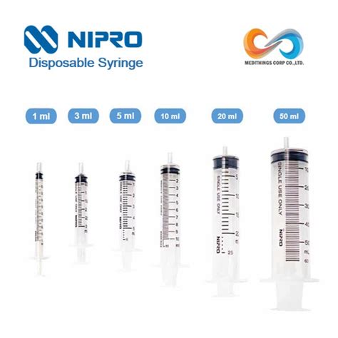 Nipro Syring 1 3 5 10 20 50 Ml Shopee Thailand