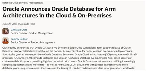 Tanuj B On Linkedin Cloud Oracledatabase Oci Ampere