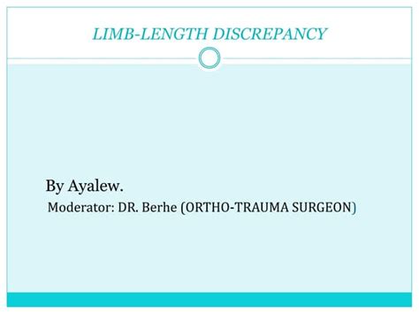 Limb Length Discrepancypptx
