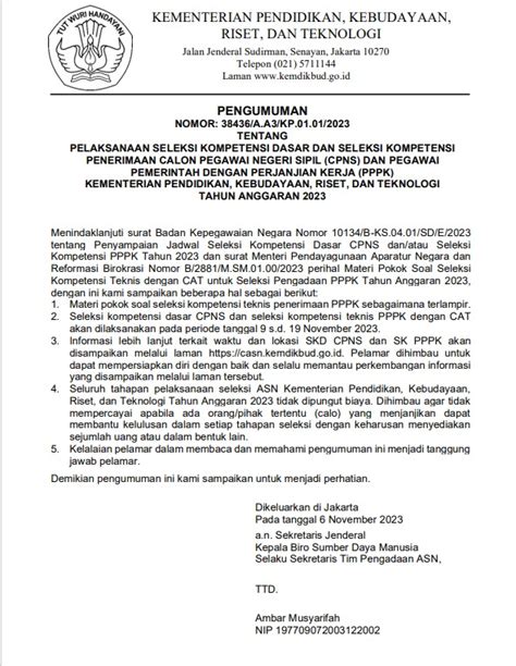 Pelaksanaan Skd Dan Seleksi Kompetensi Penerimaan Cpns Dan Pppk Kemdikbudristek Ta