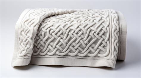 Celtic Design Textile On A White Background Premium Ai Generated Image