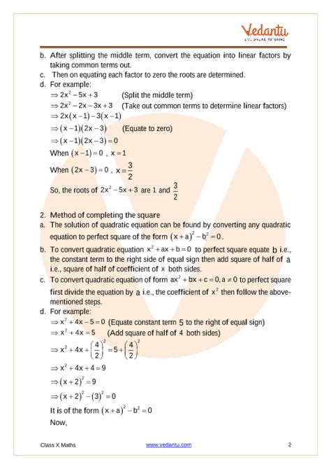 How To Solve Quadratic Equations Grade 10 Tessshebaylo