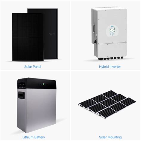 Hybrid Solar System 5kw 8kw 10kw 12kw Energy Storage Solar Sytsem Home