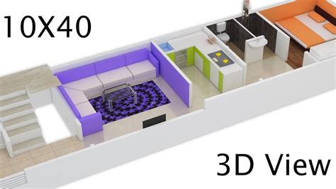 10x40 House Plan 3d View By Nikshail Youtube