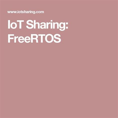 IoT Sharing FreeRTOS Iot Machine Learning Labels