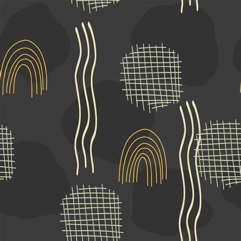 Premium Vector Hand Drawn Abstract Scribble Blue Seamless Black