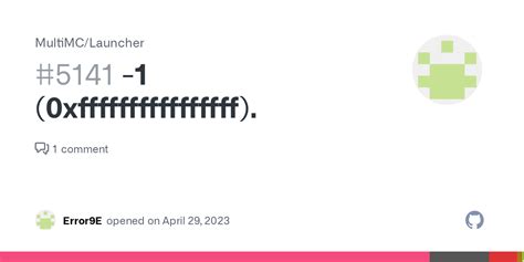 1 0xffffffffffffffff · Issue 5141 · Multimclauncher · Github