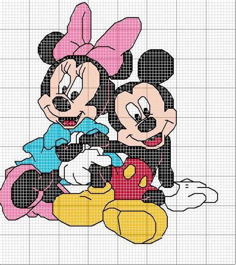 Minnie And Mickey ♥ Minecraft Pixel Art Templates Pinterest