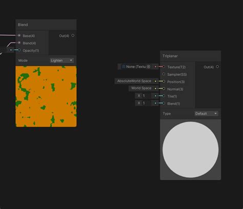 how can i use output of the blend node in triplanar texture input r
