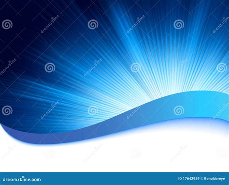 Fondo Azul Con Los Rayos De La Explosión Eps 8 Ilustración Del Vector