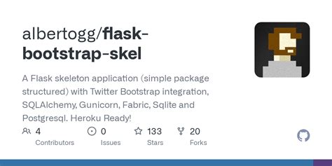 Github Albertogg Flask Bootstrap Skel A Flask Skeleton Application Simple Package Structured
