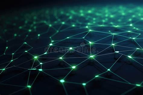 Connection Structure 3d Rendering Abstract Polygonal Space Low Poly