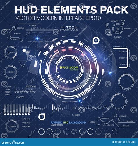 Infographic Elements Futuristic User Interface Hud Ui Ux Stock Vector