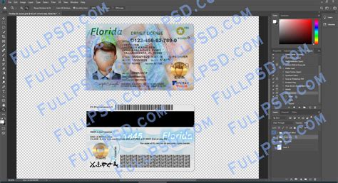Download Usa Florida Driver License V1 Psd File Photoshop Template