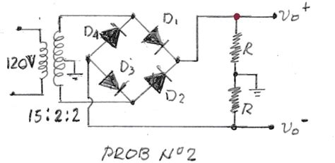 solved for the indicated complementary rectifier find vi y vo graph