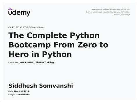 I Am Pleased To Share That I Have Successfully Earned The Python