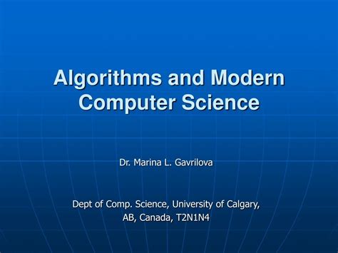 Ppt Algorithms And Modern Computer Science Powerpoint Presentation