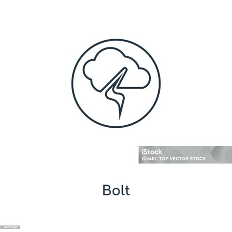 Ilustración De Icono De Línea De Concepto De Perno Lineal Perno