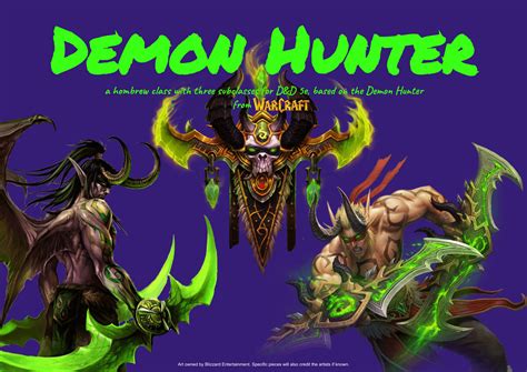 Wow Hombrew Class Demon Hunter From Warcraft Runearthedarcana