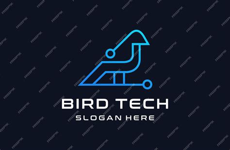Premium Vector Bird Tech Logo Bird Logo Template