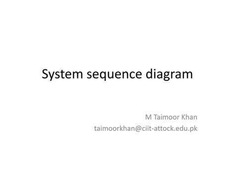 PPT System Sequence Diagram PowerPoint Presentation Free Download ID