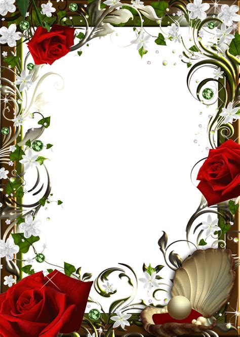 Mq Red Roses Frame Frames Border Borders Picture Frame Hd Png Porn