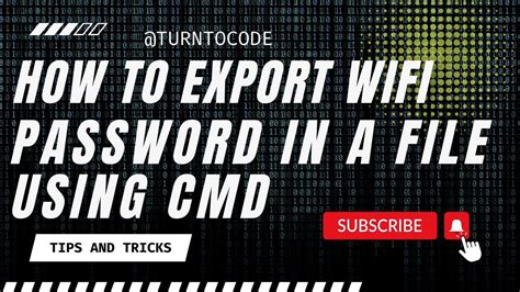 How To Export All Connected Wifi Passwords In File Using Cmd Tips