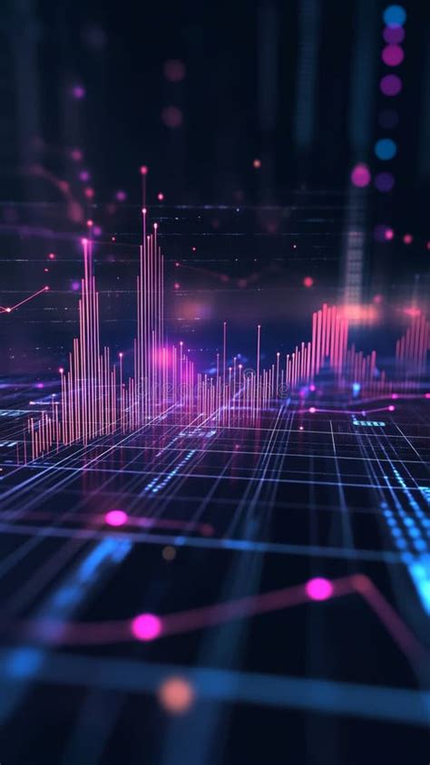 Colorful Data Visualizations With Dynamic Lines And Graph Analysis Stock Illustration