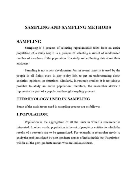 Sampling Method Pdf Sampling Statistics Stratified Sampling