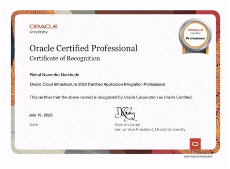Rahul Narkhede On Linkedin Oracle Oraclecertified Oraclecloud Tcs