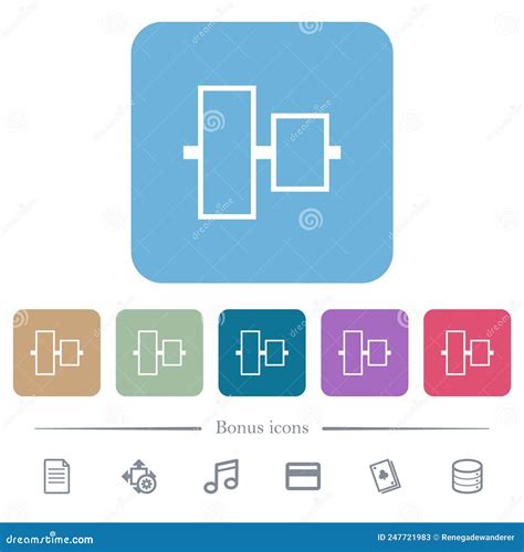 Alinear Verticalmente Con Iconos Planos De Contorno Central En Fondo
