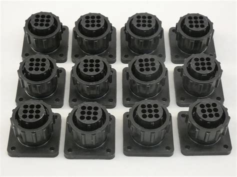 Lot Of 12 Ampte Connectivity 206708 1 Circular Connectors 9 Pin