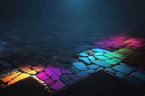 Premium Photo Pattern Of Tiles Cobblestone Pavement Color Geometric
