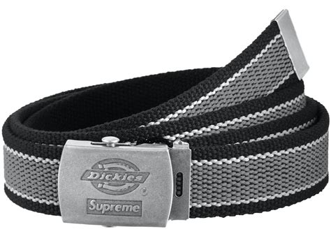 Supreme Dickies Stripe Webbing Belt Black Ss22 Us