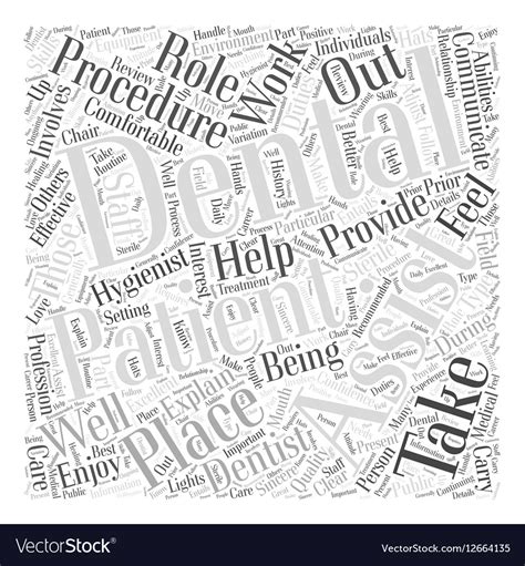 Dental Assistants Word Cloud Concept Royalty Free Vector