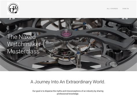 Start The New Year Right Sign Up For The Naked Watchmaker Master Classes ATimelyPerspective