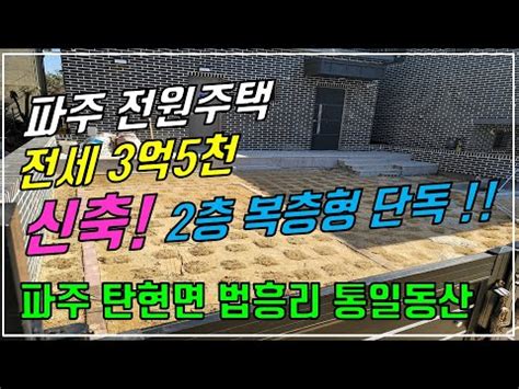 파주 전원주택 탄현면 법흥리 통일동산 신세계첼시아울렛 성동리 프로방스 파주영어마을 헤이리 전원주택 전세 임대 신축 복층형 전원